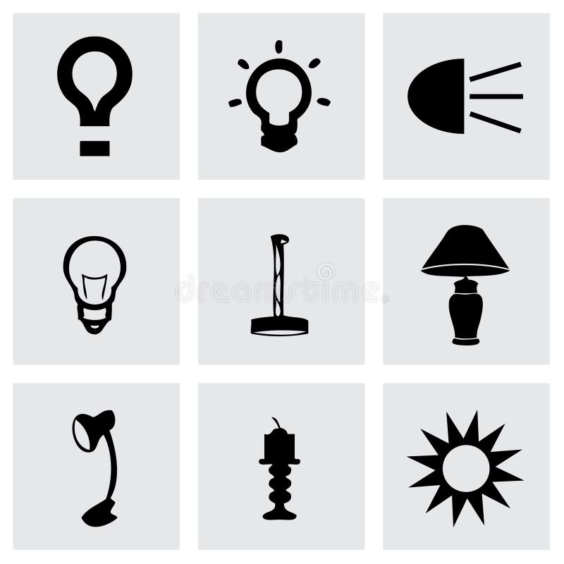 Vector light icons set stock vector. Illustration of light - 52803827