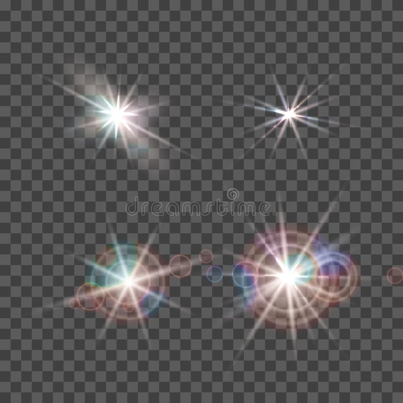 Vector Lens Flare Effect. Round Isolated Transparent Optical Design ...