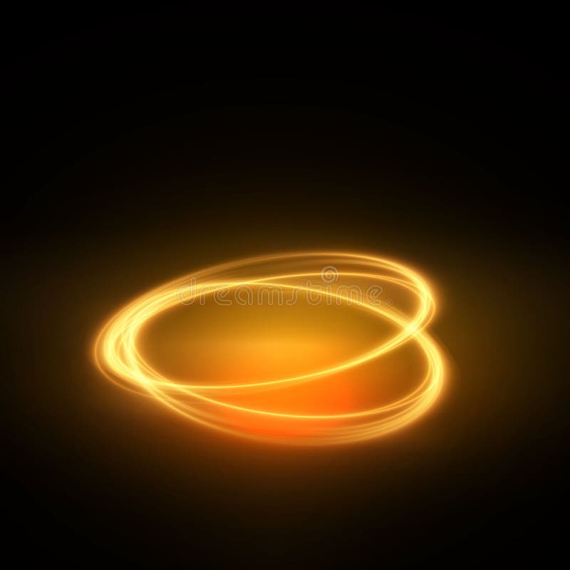 Vector Light Line Effect of Golden Circle. Stock Vector - Illustration ...
