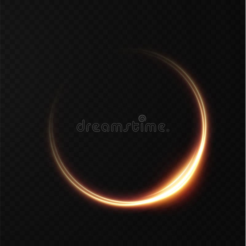 Vector Light Line Effect of Golden Circle Stock Vector - Illustration ...