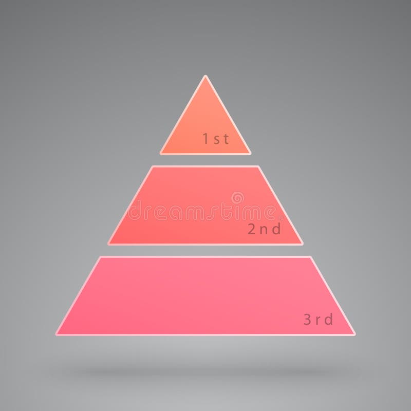 Vector Light Red Infographic Pyramid Concept Stock Vector ...