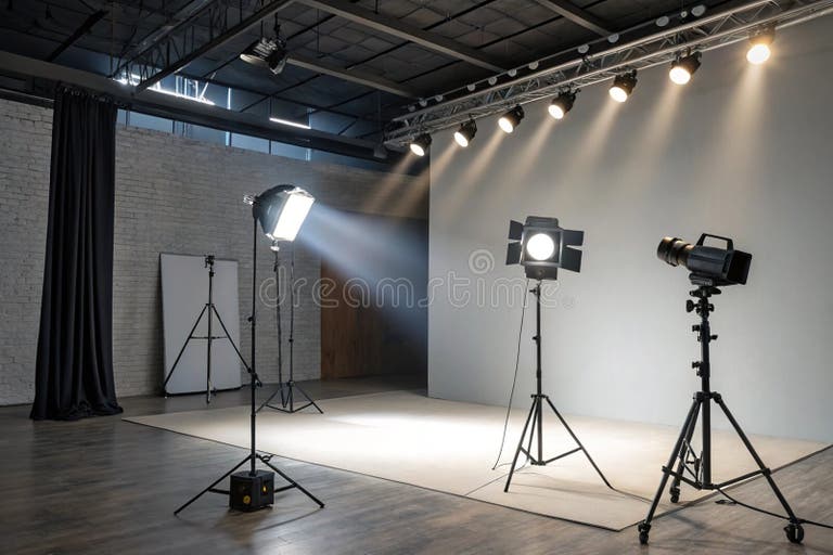 Vector Light Source Set with Studio Lighting Effects Stock Illustration ...