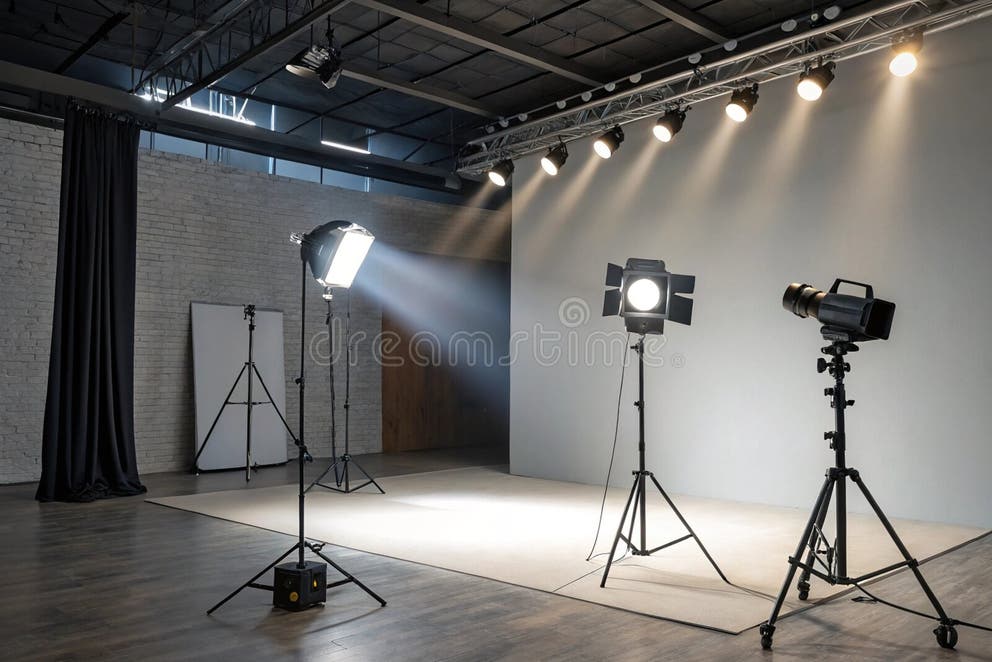 Vector Light Source Set with Studio Lighting Effects Stock Illustration ...