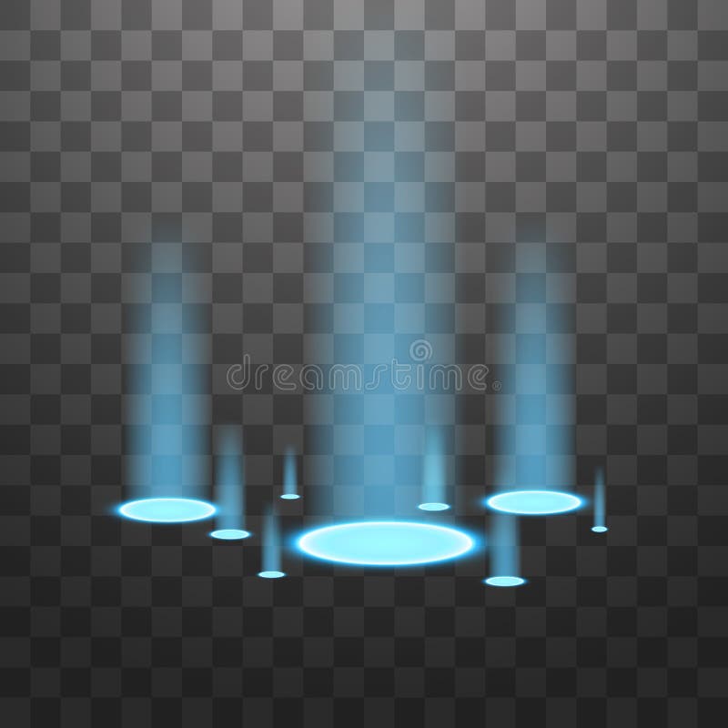 Vector Light Sources, Backlights. Isolated on Black Transparent ...