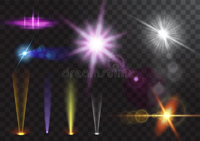 Vector Light Sources, Concert Lighting, Stage Spotlights Set. Concert ...