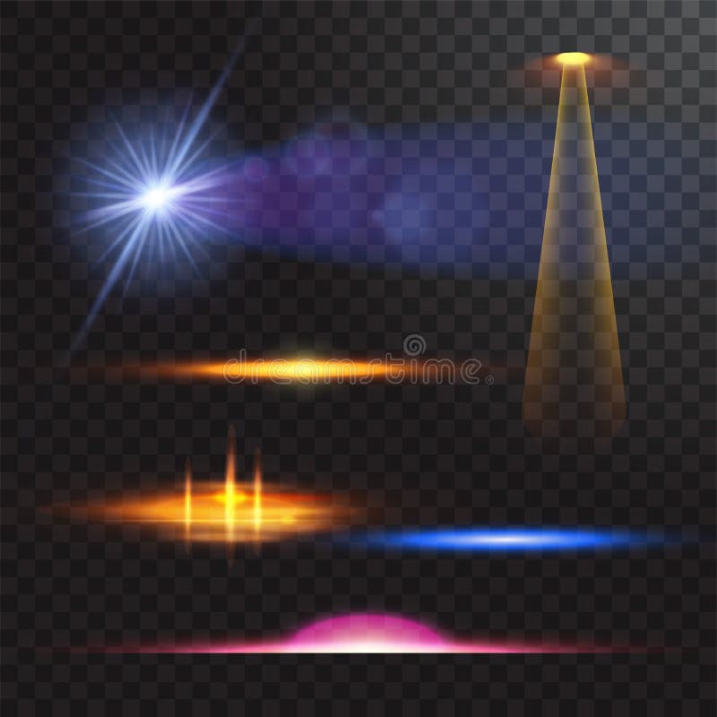 Vector Light Sources, Concert Lighting, Stage Spotlights Set. Concert ...