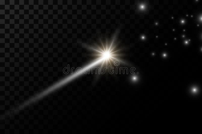 Vector Light Sources, Flashlight. Isolated on Black Transparent ...
