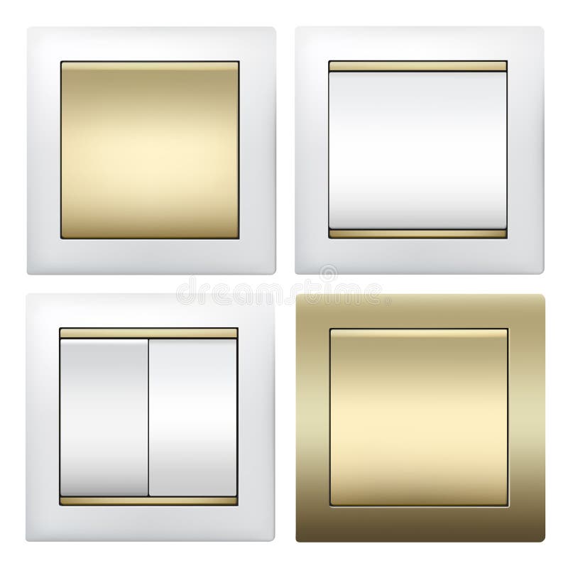 Light Switches and Plug-ins. Stock Vector - Illustration of blue ...