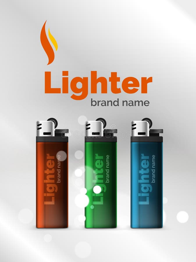 Vector lighter ad template stock illustration. Illustration of clear ...