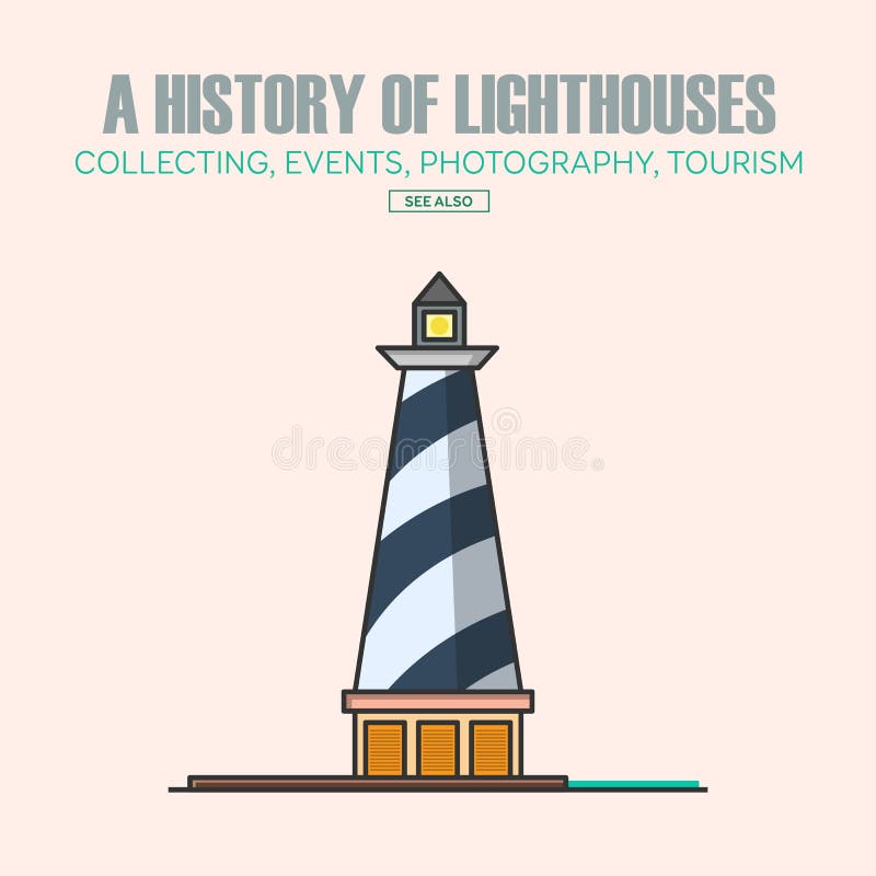 Vector Lighthouse Logo Design Templates in Trendy Linear Style. Stock ...