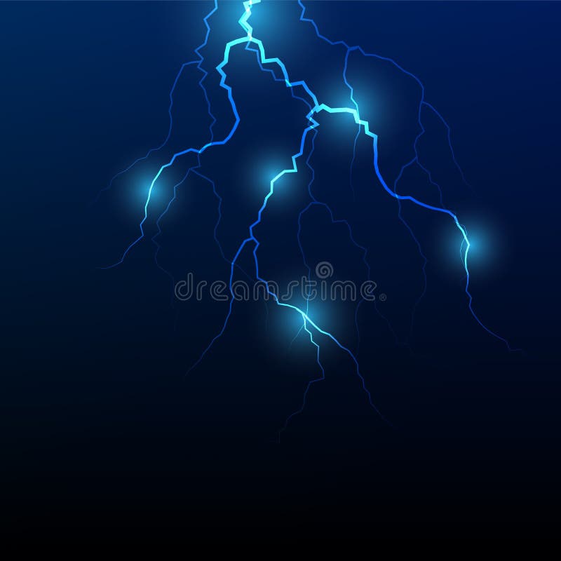 Vector Lightning Flash Strike Stock Vector - Illustration of dark ...