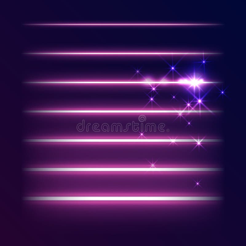 Vector Lights, Glowing Effects, Shining Neon Elements Stock Vector ...