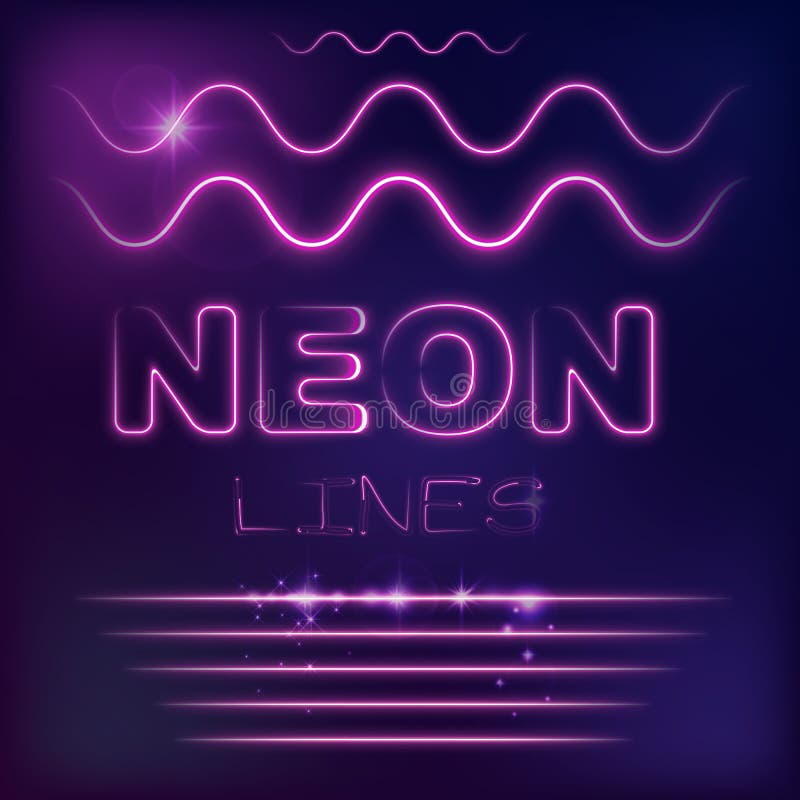 Vector Lights, Glowing Effects, Shining Neon Elements Stock Vector ...