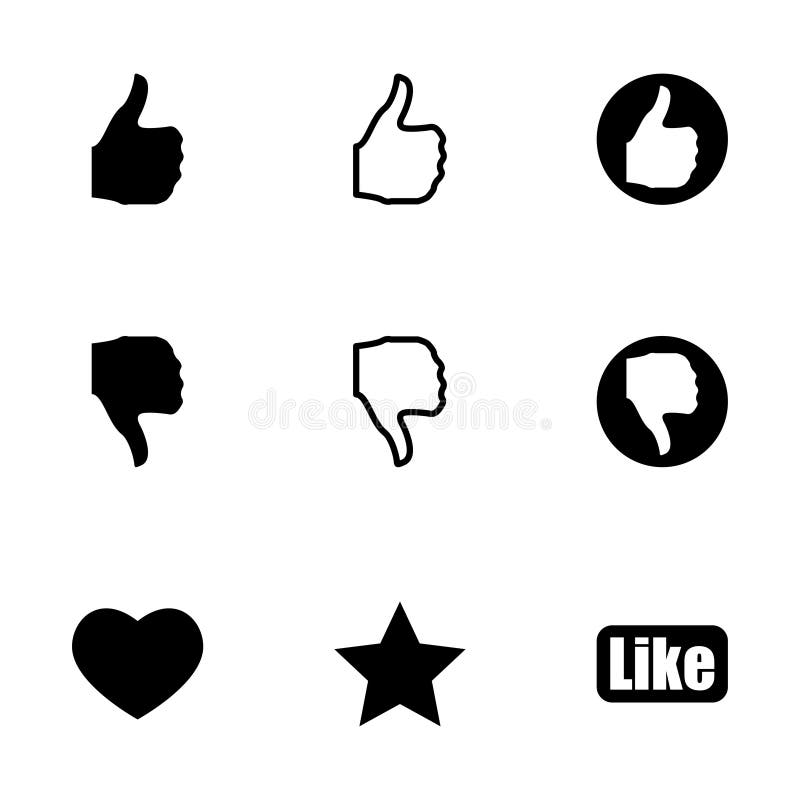 Vector like icon set stock vector. Illustration of abstract - 52797452