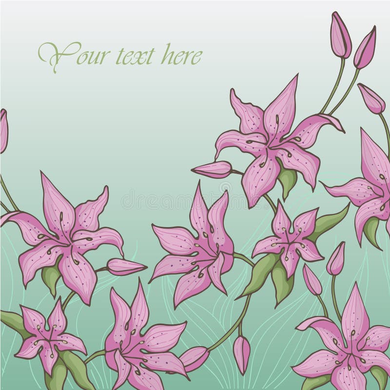 Vector lily 1 stock vector. Illustration of design, artwork - 72118619