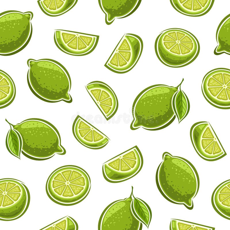 Vector Lime Seamless Pattern Stock Vector - Illustration of design ...