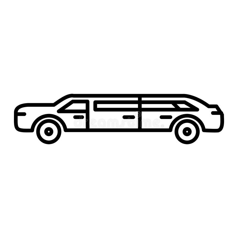 Vector Limousine Outline Icon Design Stock Vector - Illustration of ...