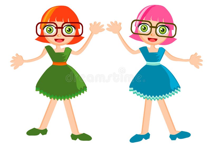 Vector Lindo De La Historieta De La Muchacha Ilustración del Vector ...