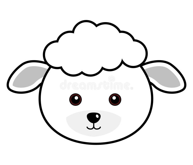 Vector lindo de las ovejas ilustración del vector. Ilustración de ...