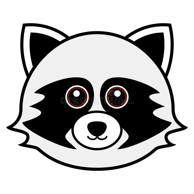 Vector lindo del mapache ilustración del vector. Ilustración de aislado ...