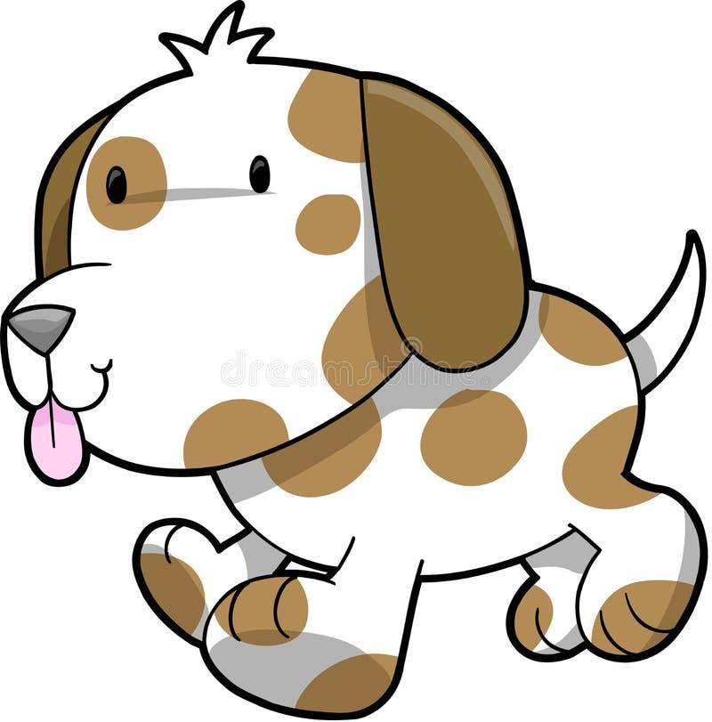 Vector Lindo Del Perro De Perrito Ilustración del Vector - Ilustración ...