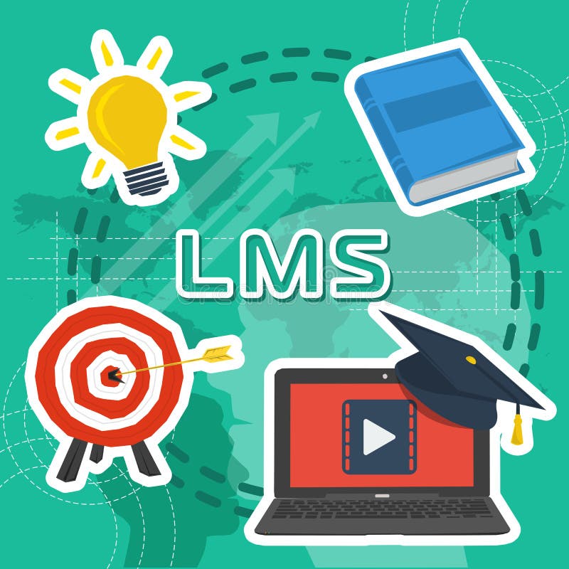 Vector Line Art Concept of LMS Stock Illustration - Illustration of ...