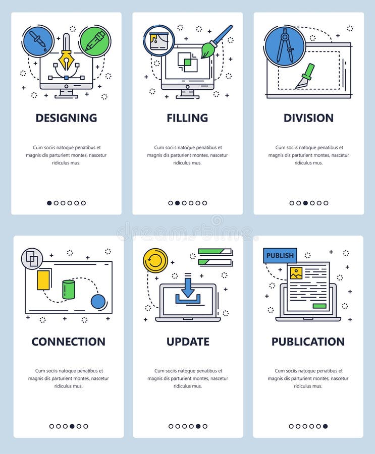 Vector Line Art Web and Mobile App Template Set Stock Vector ... Vector Line Art Web and Mobile App Template Set Stock Vector ...