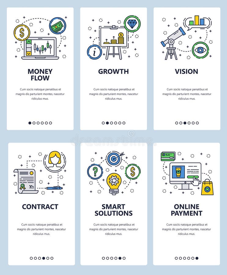 Vector Line Art Web and Mobile App Template Set Stock Vector ... Vector Line Art Web and Mobile App Template Set Stock Vector ...