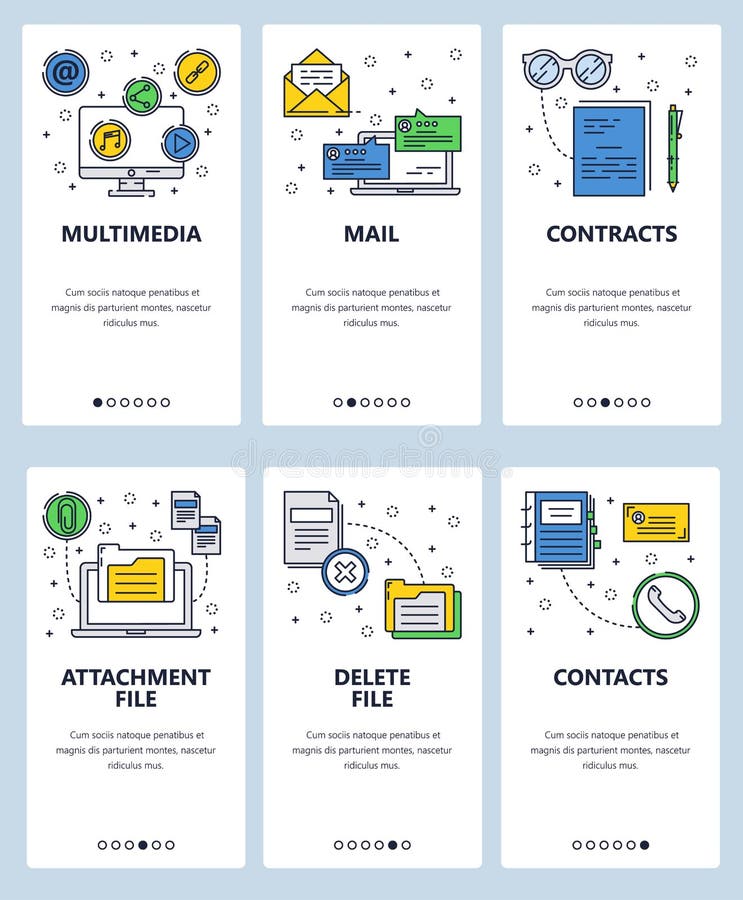 Vector Line Art Web and Mobile App Template Set Stock Vector ... Vector Line Art Web and Mobile App Template Set Stock Vector ...