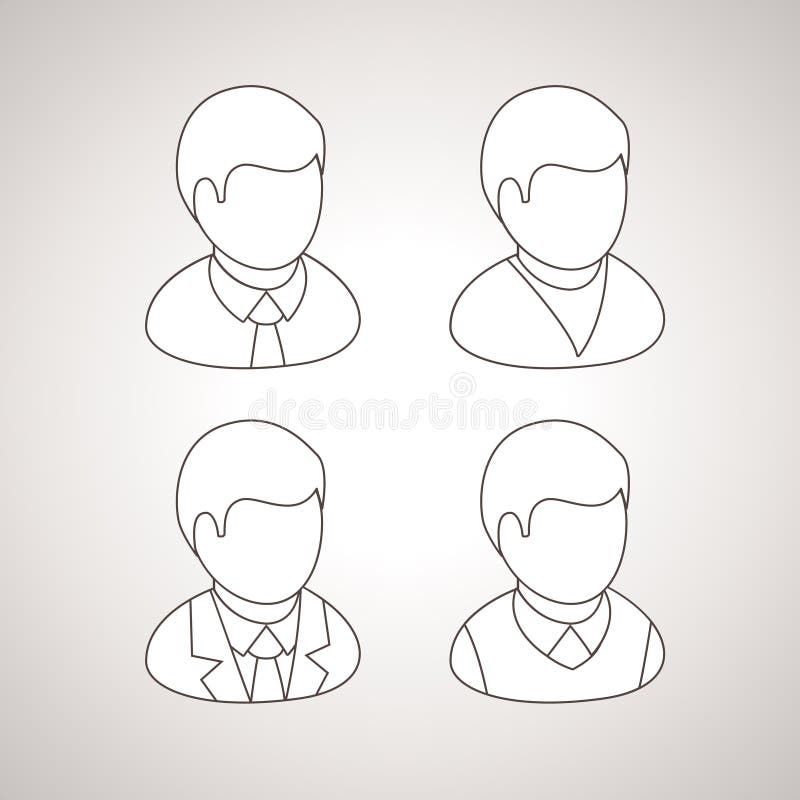 Flat Avatar Character Icons Set 1 Stock Vector - Illustration of cute ...