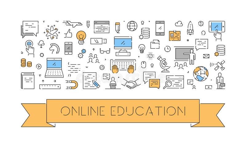 E-learning, Online Education and Web Courses Horizontal Banners ...