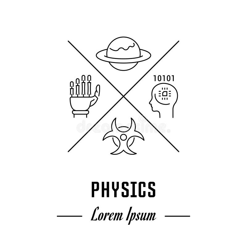 Banner physics stock illustration. Illustration of electron - 8795404