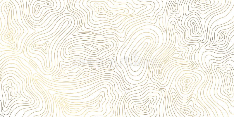 Vector Line Contour Map Texture, Typography Abstract Pattern, Golden ...