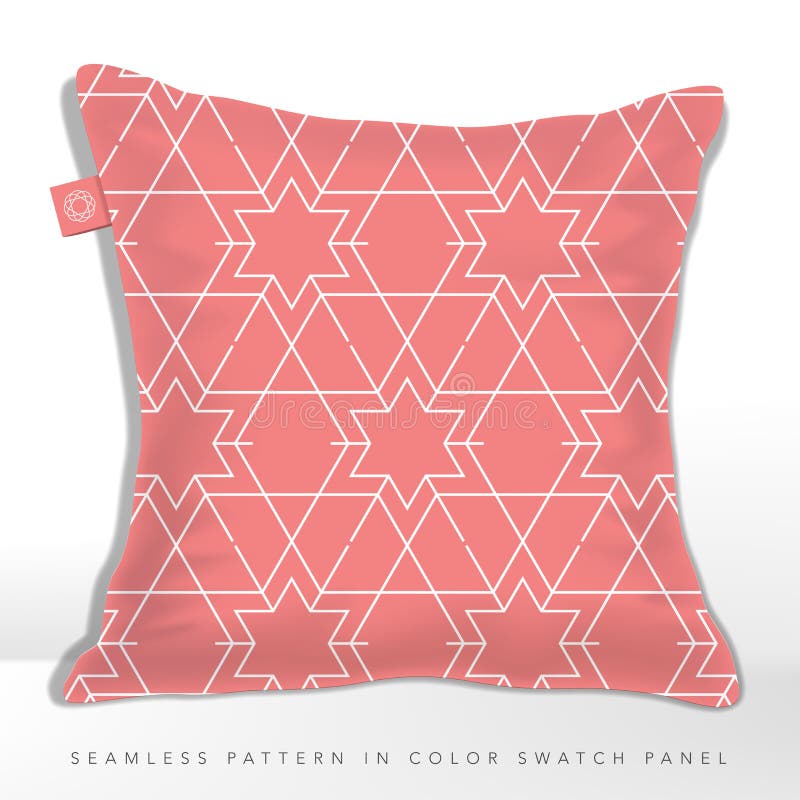 Vector Line Drawing Retro David Star Monochrome Seamless Pattern with ...