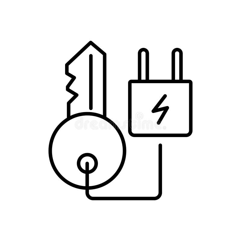 Digital Lock Symbol. Cyber Security. Network Electronic Key. Vector ...