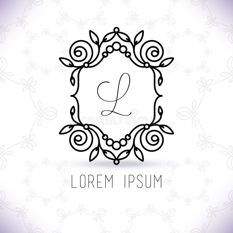 Vector Line Frame Design Elements,ornament, Emblem Stock Vector ...