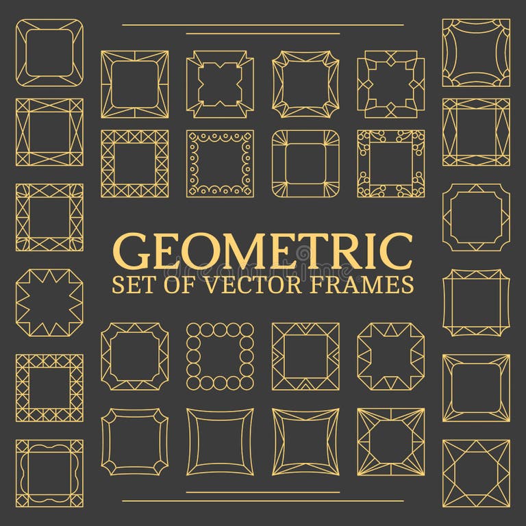 Vector line frames. stock vector. Illustration of icon - 75636563