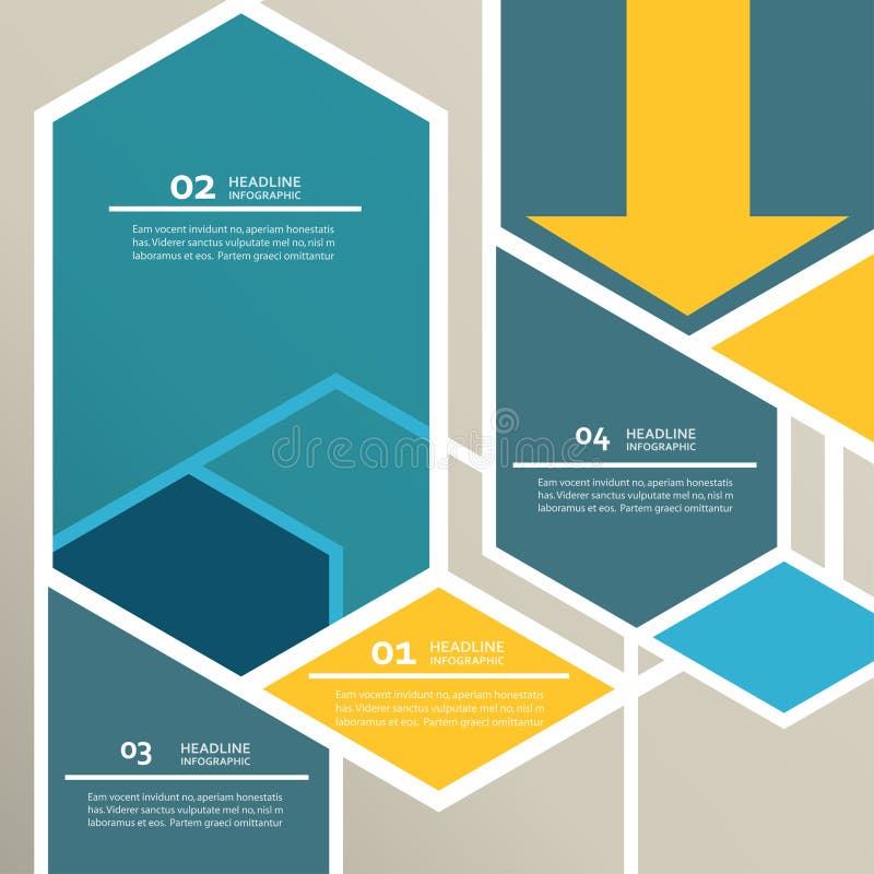 Vector Line Hexagon Infographic. Template for Diagram and Presentation ...