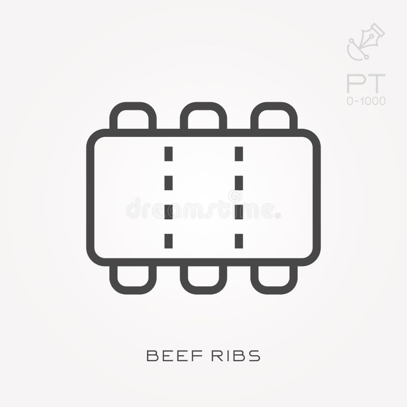Beef Ribs Cartoon Character Bring the Flags of Various Countries Stock ...