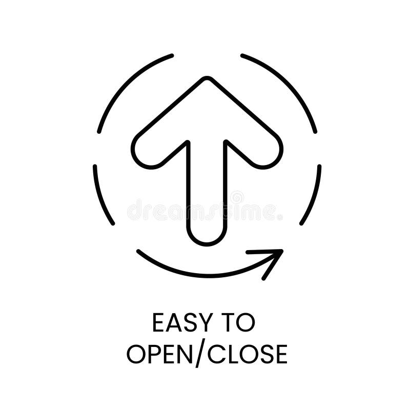 Vector Line Icon Easy To Open and Close with Editable Stroke, for ...