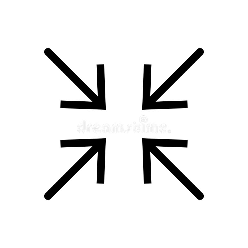 Vector Line Icon Expand Simple Graphic Design with a Thin Stroke. Arrow ...