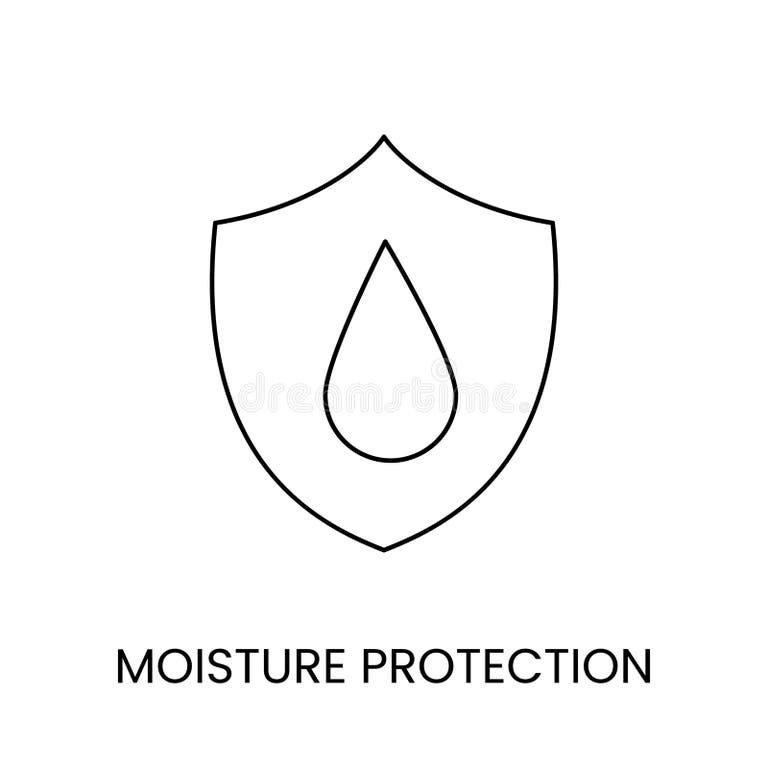 Vector Line Icon Indicating Moisture Protection. Stock Vector ...