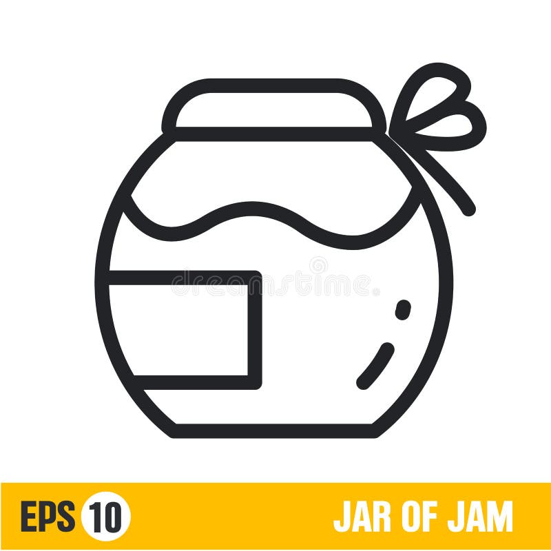 Vector line icon jam stock vector. Illustration of food - 81895258