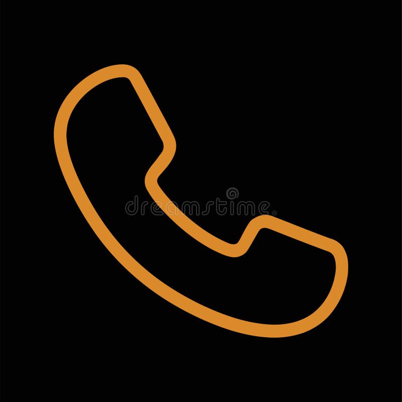 Vector Line Icon for a Phone Call. Stock Illustration - Illustration of ...