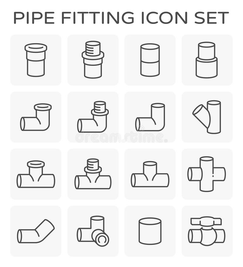 Pipe fitting icon stock vector. Illustration of material - 101840600