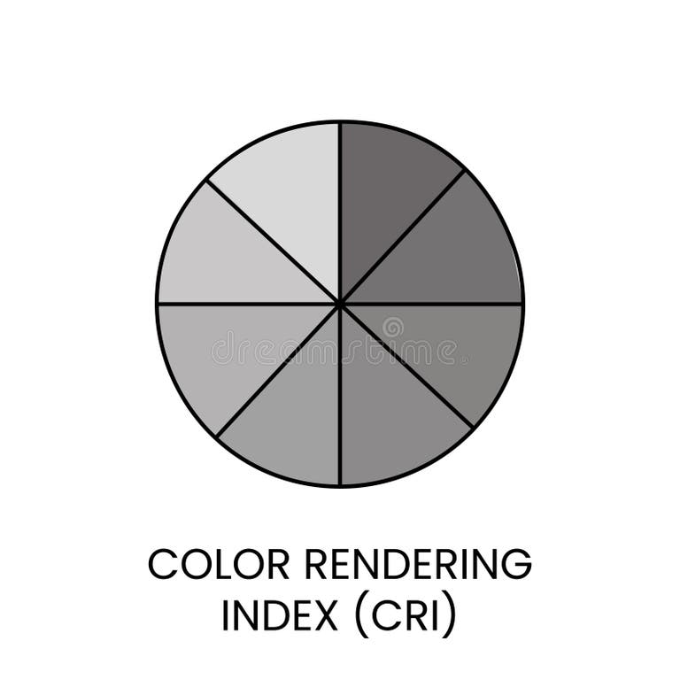 Vector Line Icon Representing Color Rendering Index, CRI. Stock Vector ...
