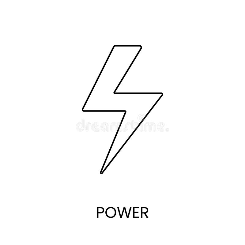 Vector Line Icon Representing Power. Stock Vector - Illustration of ...