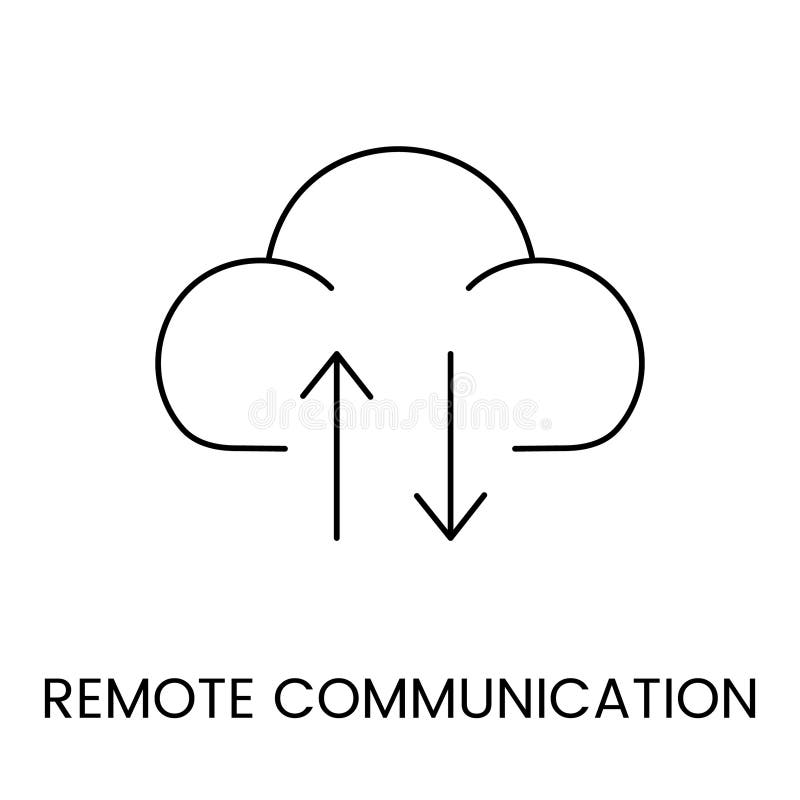 Vector Line Icon Representing Remote Communication. Stock Vector ...