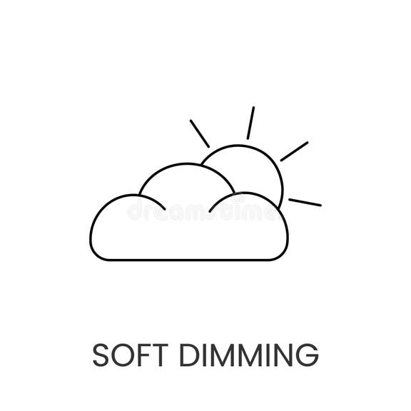 Vector Line Icon Representing Soft Dimming. Stock Vector - Illustration ...