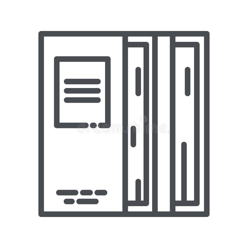 Vector Line Icon of Two Books Side View Isolated Stock Vector ...
